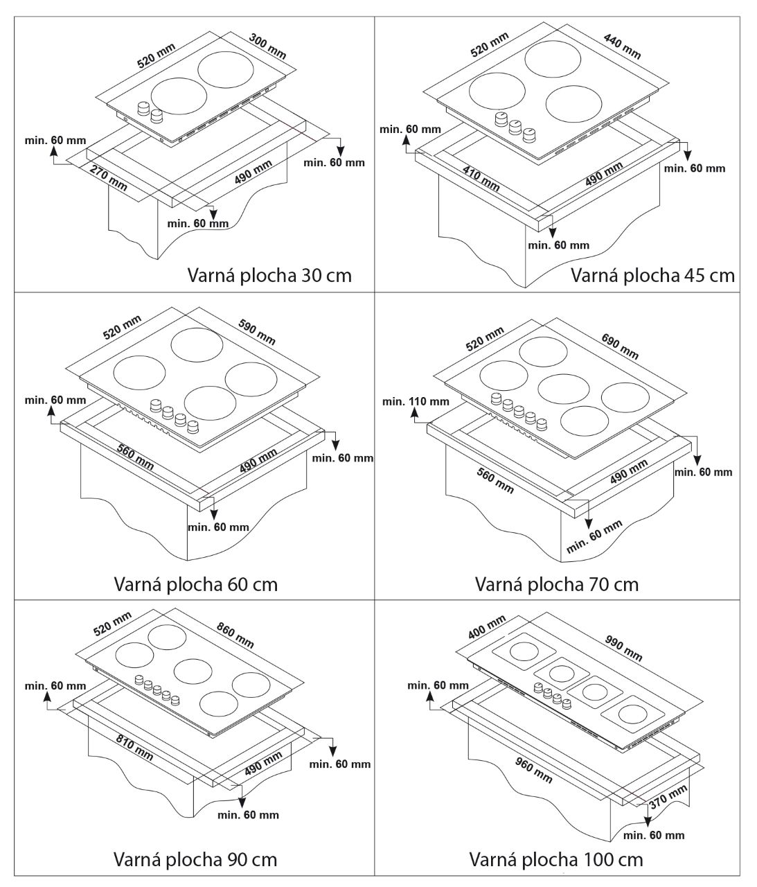 Built in gas hob Guzzanti GZ 8209E - Guzzanti
