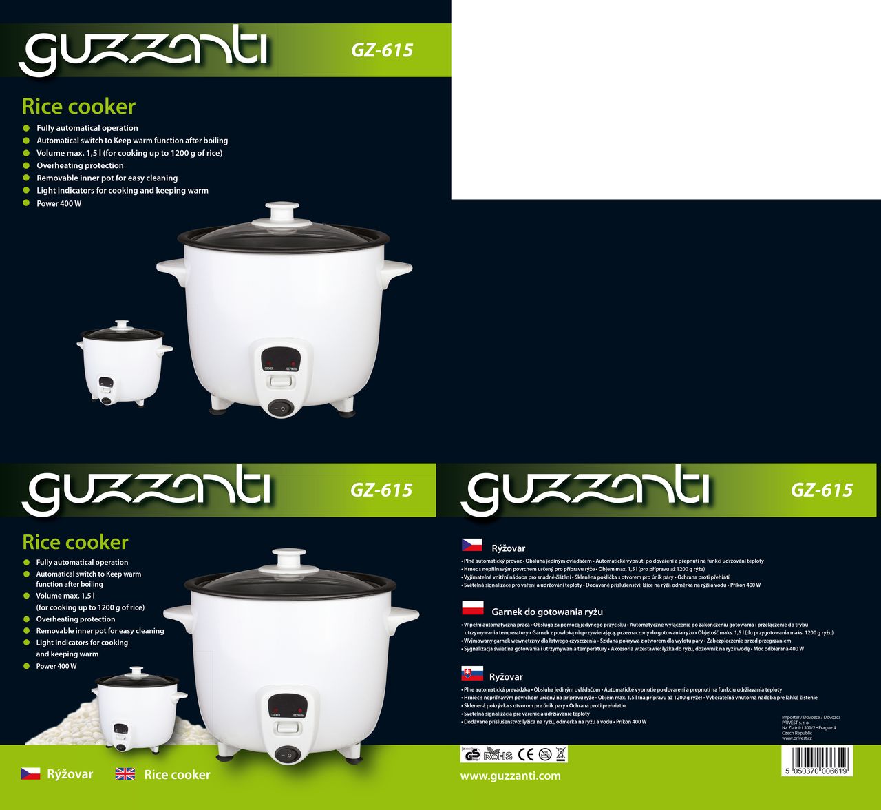 Rice cooker Guzzanti GZ 615 - Guzzanti